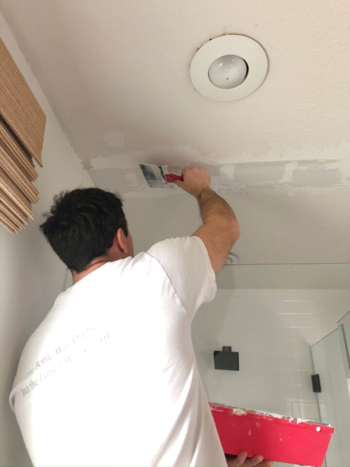 The Easiest Way to Patch a Textured Popcorn Ceiling