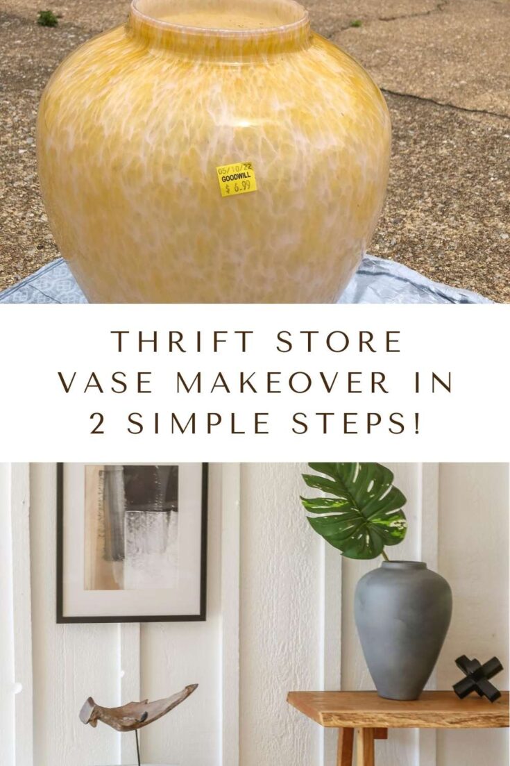 Thrift Store Vase Makeover with Spray Paint - DIY Tutorial
