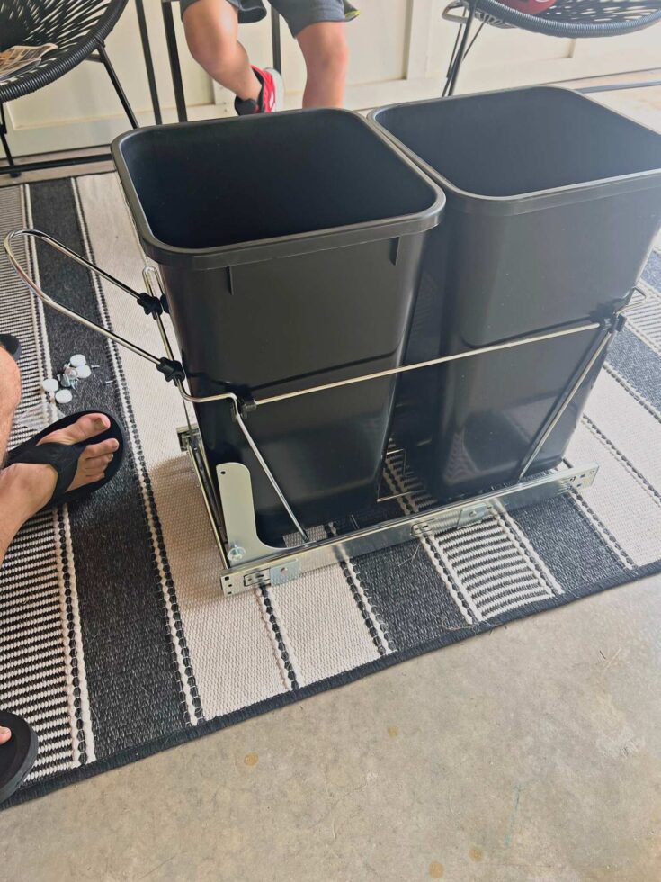 How to Build a Trash Can Cabinet with Pull Out Drawer - The Easy way