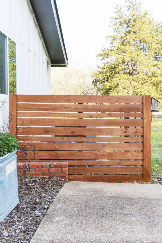 Easy DIY AC Unit Cover with Garbage Can Storage
