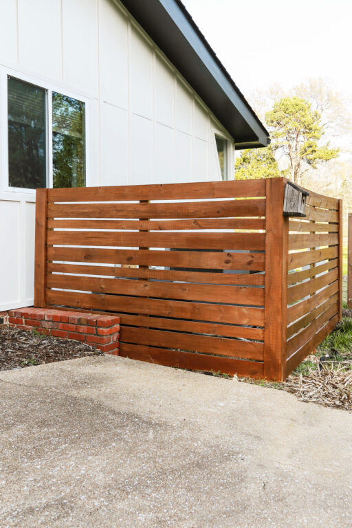 Easy DIY AC Unit Cover with Garbage Can Storage