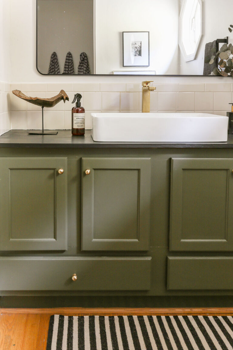 Easy DIY Bathroom Vanity Cabinet Painting Tutorial