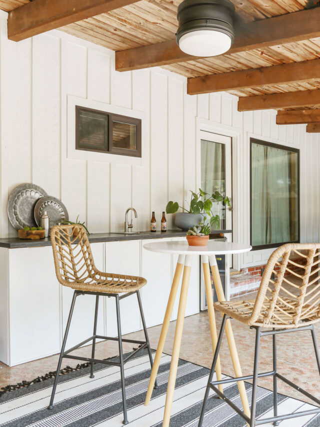 How To Build a DIY Outdoor Kitchen With Wood Frame